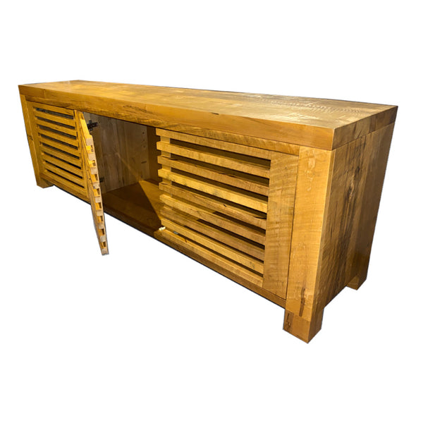 Slatted TV Stand w/ 3 Doors - St. Jacobs Furnishings Co.