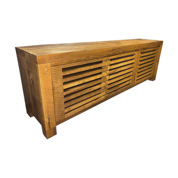 Slatted TV Stand w/ 3 Doors - St. Jacobs Furnishings Co.